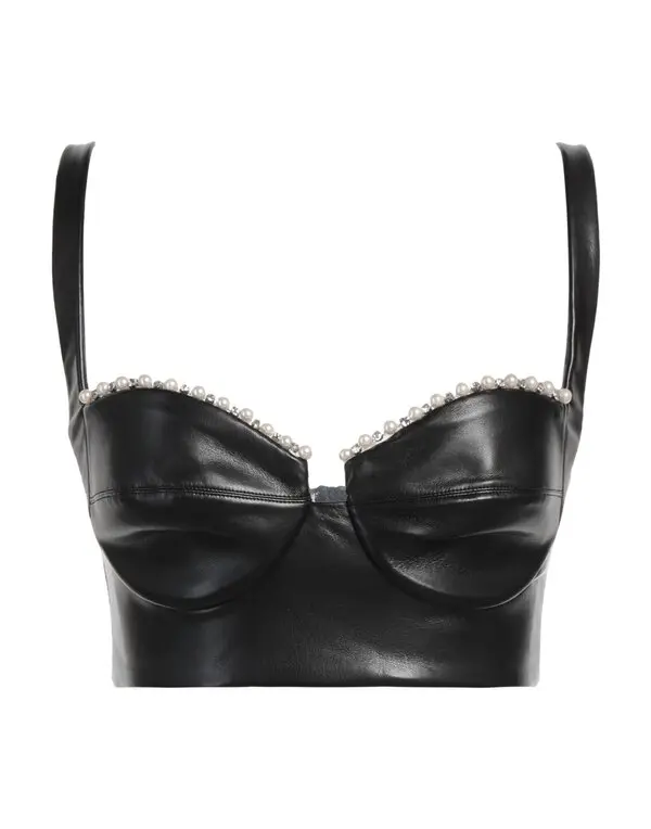Elisabetta Franchi Coated Corset Top With Appliqués