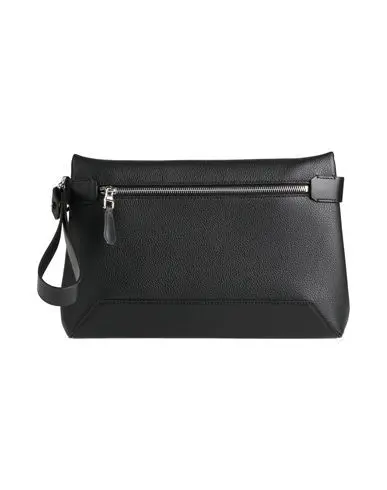 Dunhill Pebbled-leather Wristlet - Black