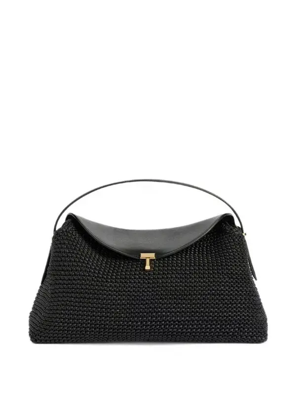 TOTEME T-lock Woven Tote Bag - Black