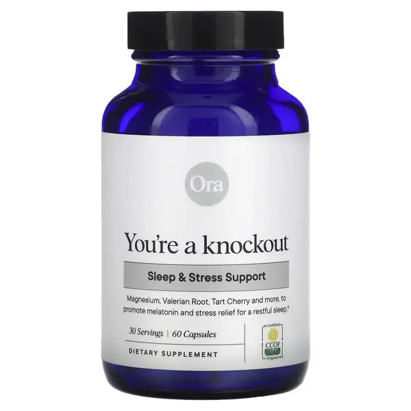 ORA ORGANIC You're A Knockout: Sleep & Stress Support Capsules 60 Capsules - One-color
