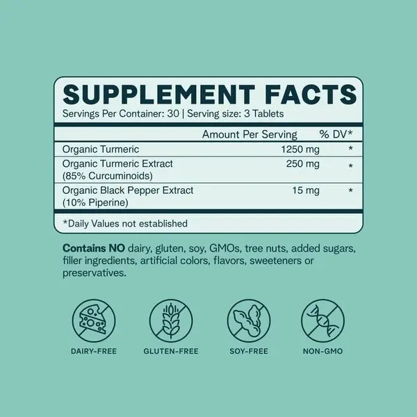ORA ORGANIC You're Golden: Turmeric Tablets 90 Tablets