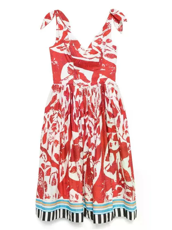 Stella Jean Printed Midi Dress
