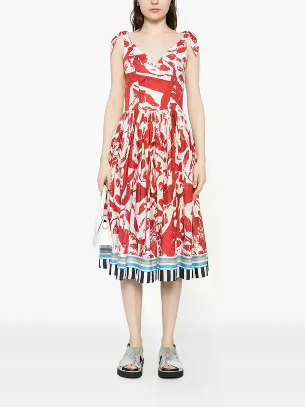 Stella Jean Printed Midi Dress