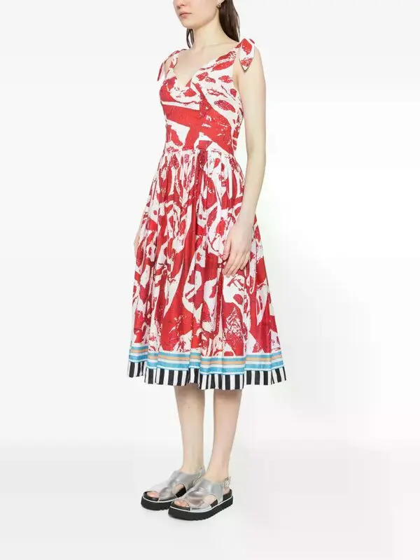 Stella Jean Printed Midi Dress