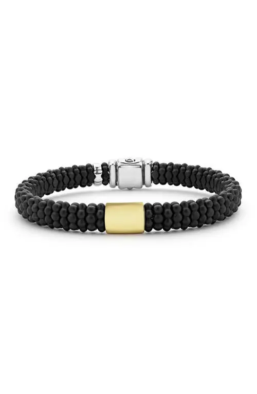 Lagos Black Caviar Beaded Bracelet - Silver/ Black