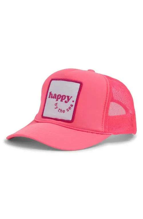 FRIDAY FEELIN’ Patch Trucker Hat - Pink