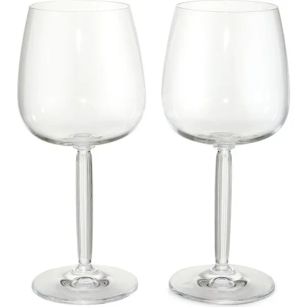 KAHLER Hammershøi Set Of 2 Red Wine Glasses - Clear