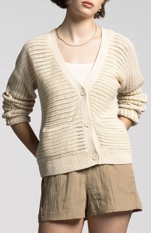 WEEKEND LOS ANGELES Lisette Linen & Cotton Cardigan