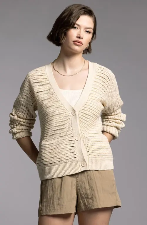 WEEKEND LOS ANGELES Lisette Linen & Cotton Cardigan