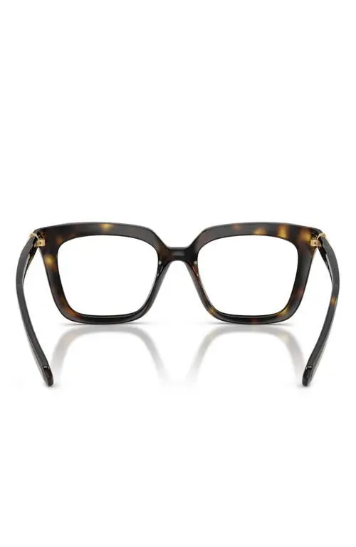 SWAROVSKI 51mm Square Eyeglasses - Havana/ Demo Lens