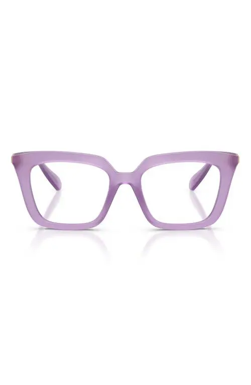 SWAROVSKI 51mm Square Eyeglasses - Milky Lilac/demo Lens