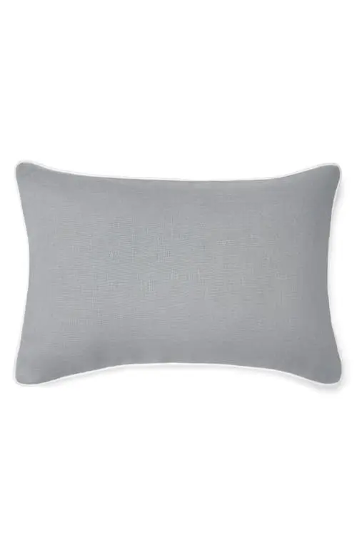 SFERRA Manarola Reversible Slub Linen Decorative Pillow - Silver/ White
