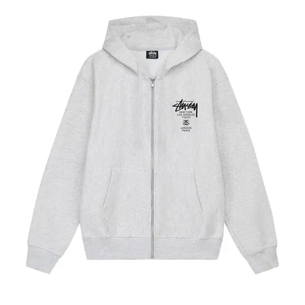 StÜssy World Tour Zip Up Hoodie