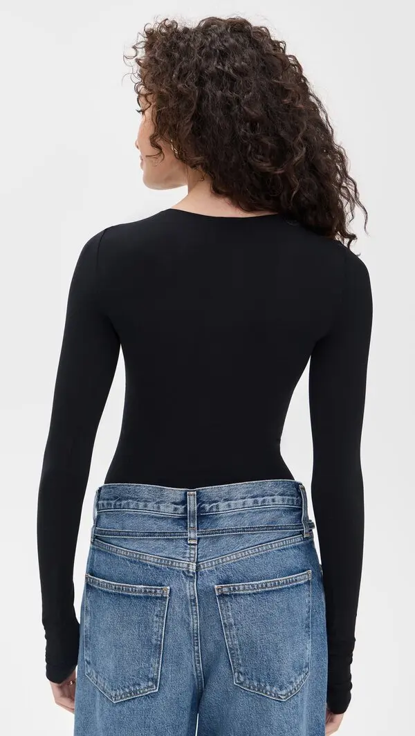 Commando Ballet Crewneck Bodysuit - Black
