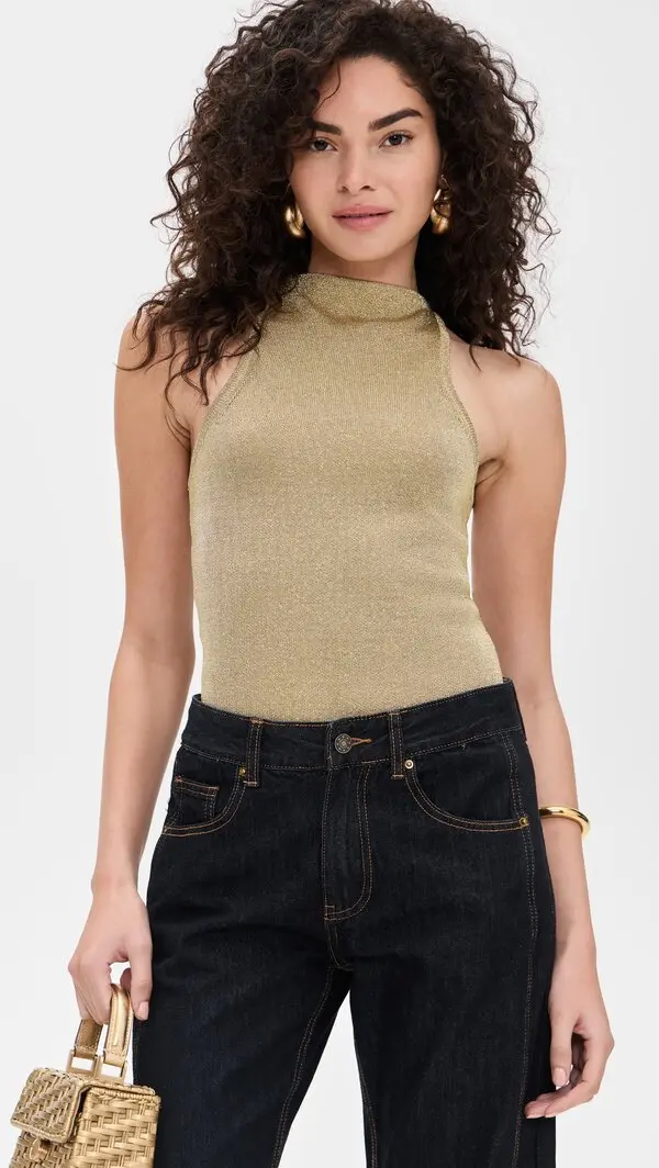 Cult Gaia Cassius Knit Thong Bodysuit