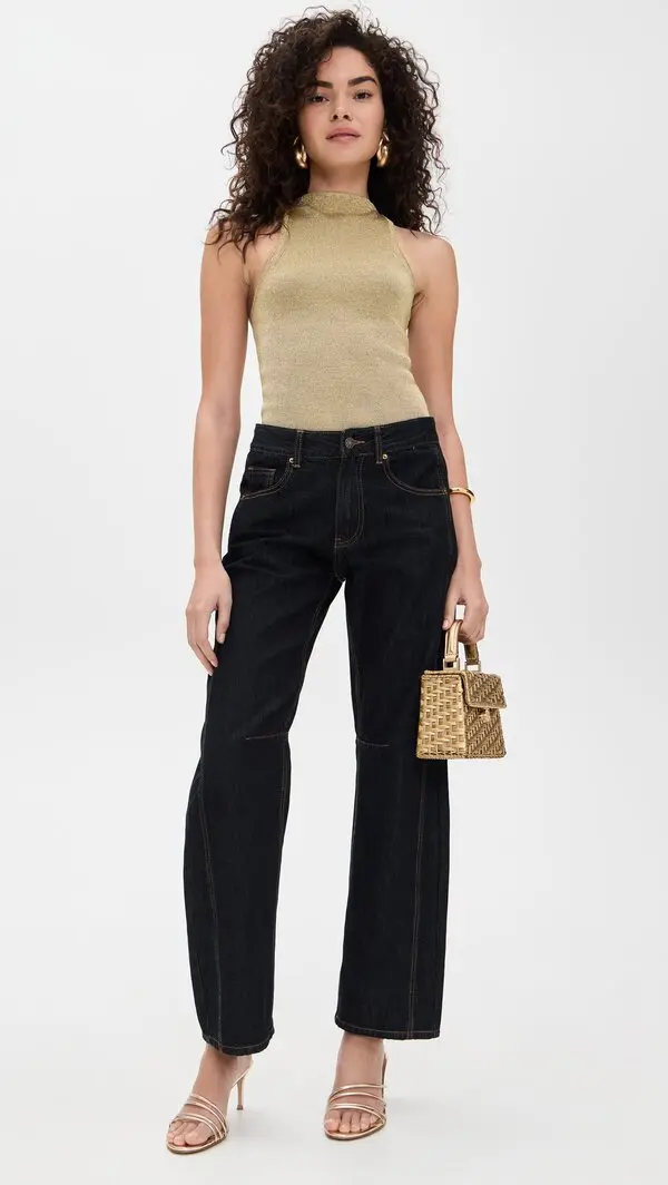 Cult Gaia Cassius Knit Thong Bodysuit