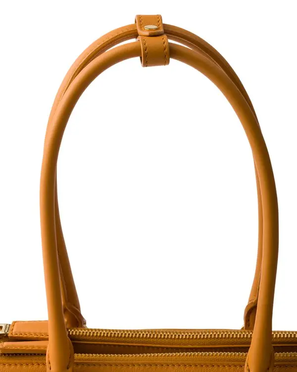 Prada Galleria Medium Leather Bag - Orange