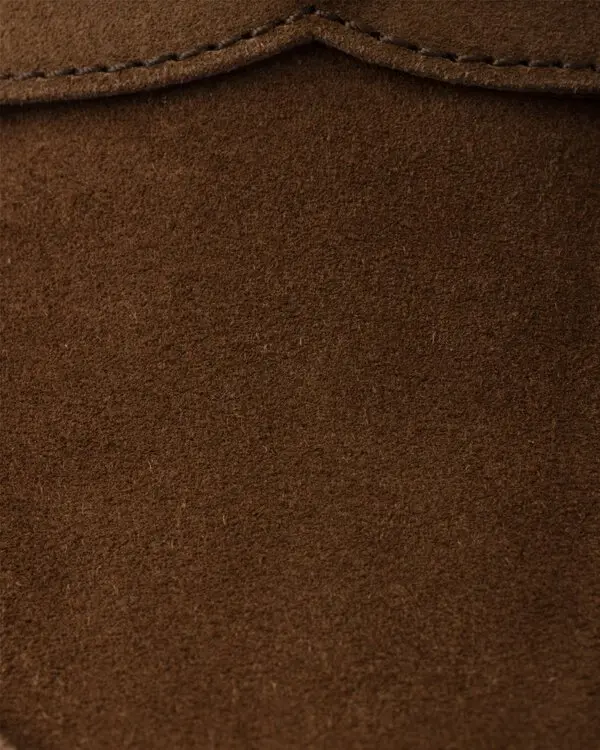Prada Suede Flatform Mules - Brown