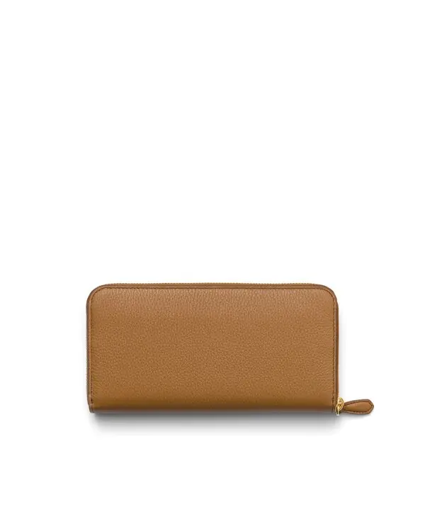 Prada Large Leather Wallet - Brown