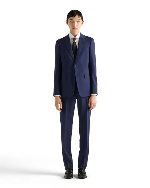 Prada Single Breasted Wool And Mohair Suit