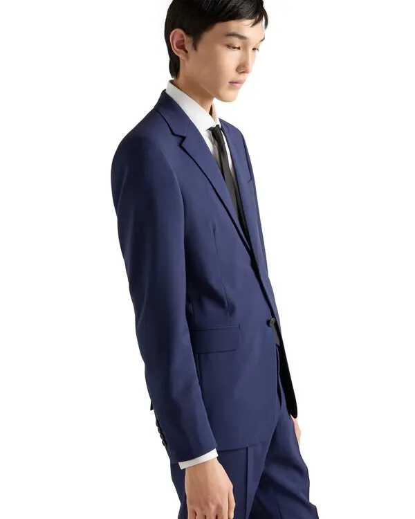 Prada Single Breasted Wool And Mohair Suit