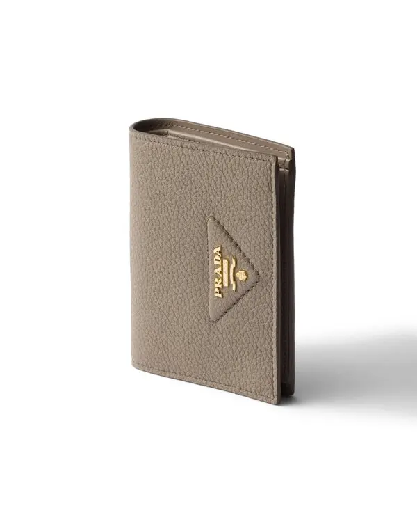 Prada Small Leather Wallet - Grey