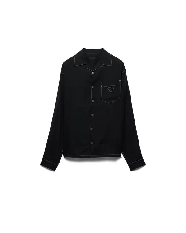 Prada Linen Hirt - Black