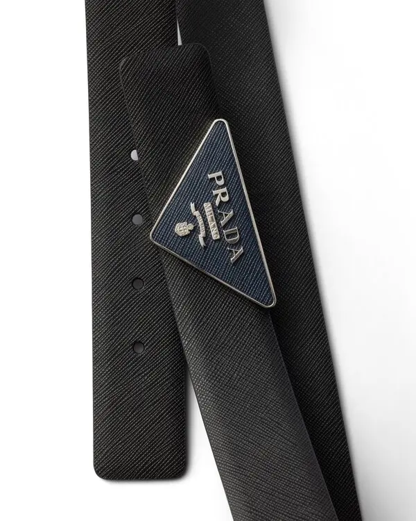 Prada Saffiano Belt Buckle - Blue