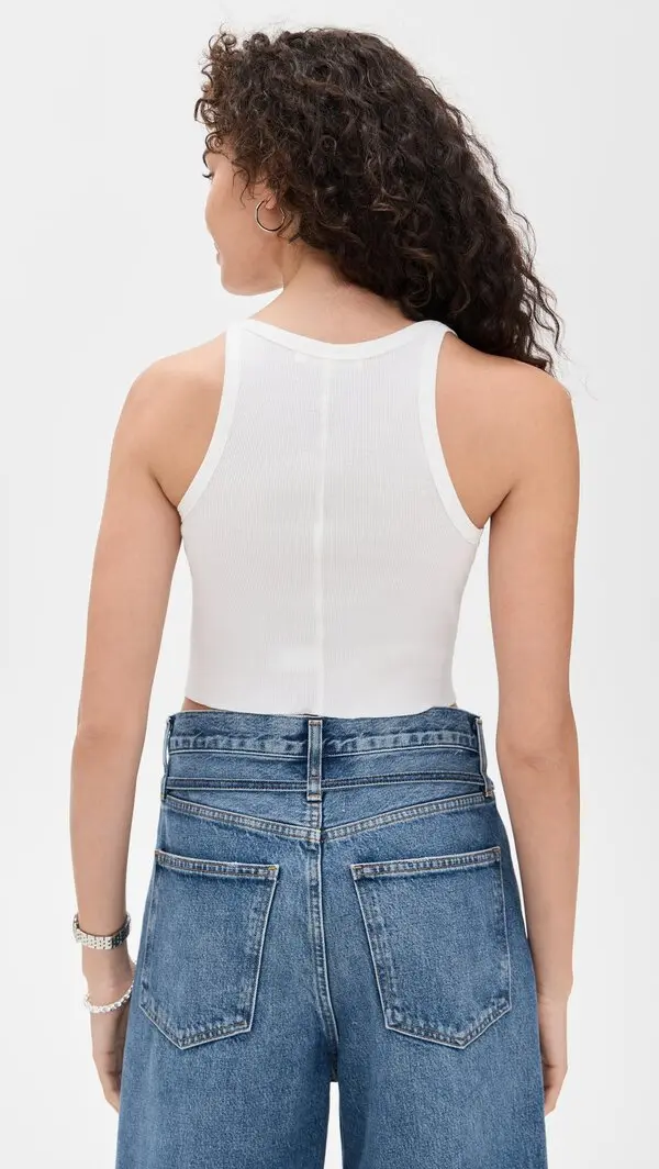 Eterne Cropped Rib Tank - Ivory