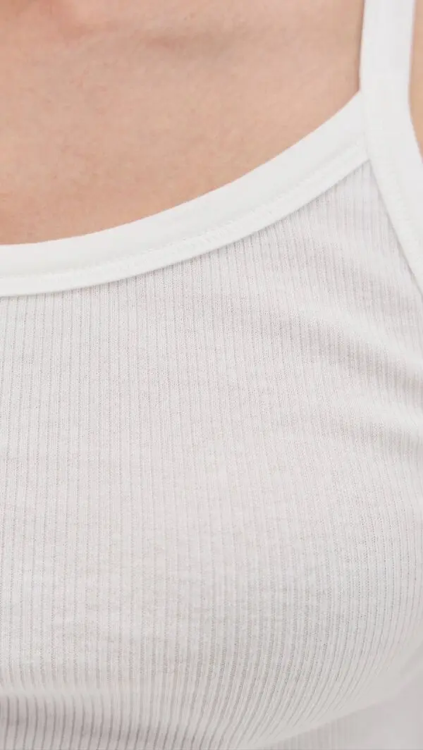 Eterne Cropped Rib Tank - Ivory
