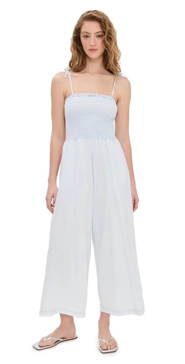 Splendid Indigo Stripe Jumpsuit - Washed Indigo Stripe