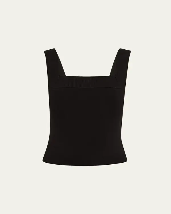 Simkhai Madine Ribbed Tank Top - Black