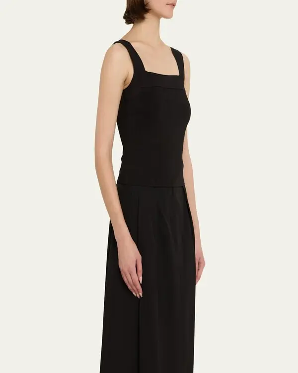 Simkhai Madine Ribbed Tank Top - Black