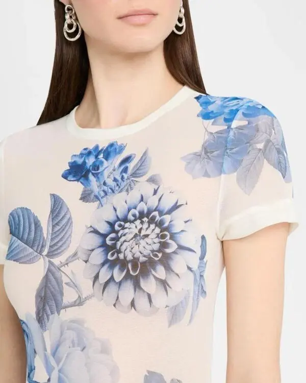 Alice + Olivia Tess Crewneck Tee - Affection Small