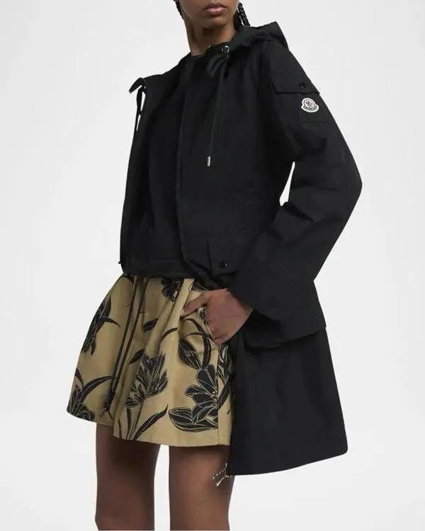 Moncler Laerte Long Hooded Parka - Black