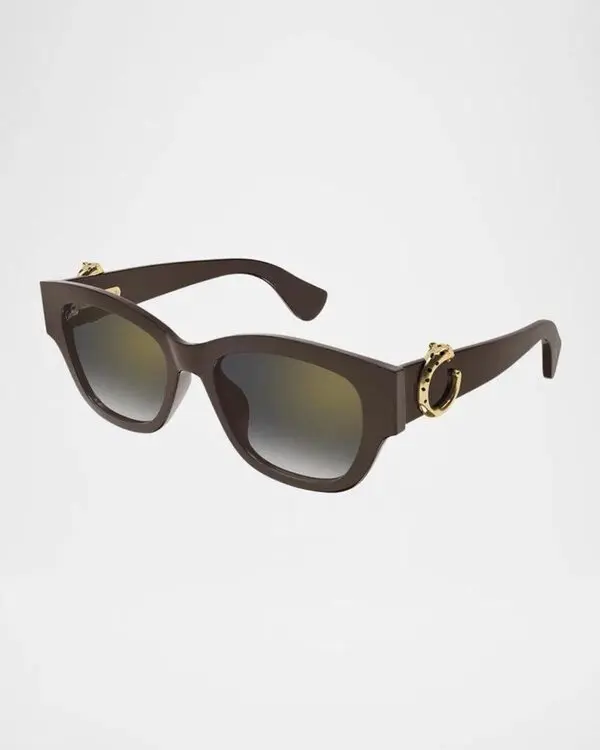 Cartier Rectangle Sunglasses - Brown