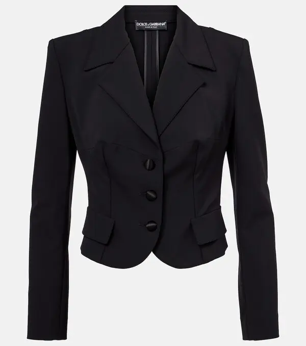 Dolce & Gabbana Cropped Blazer - Black