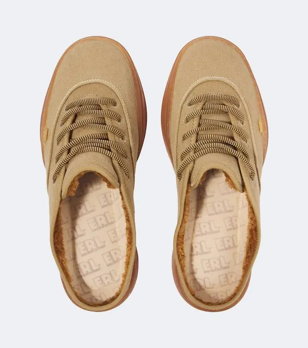 ERL Canvas Mules - Brown
