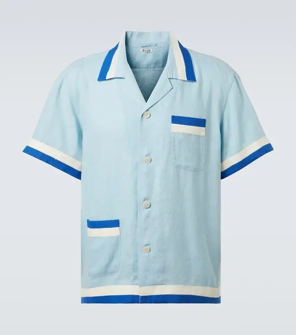 BODE Seedling Stripe Linen Shirt