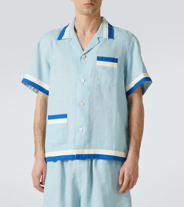 BODE Seedling Stripe Linen Shirt