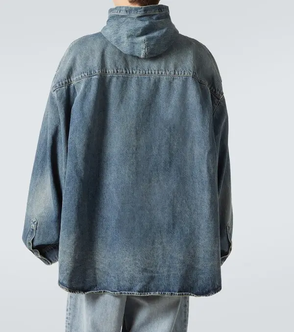 Balenciaga Hooded Denim Overshirt