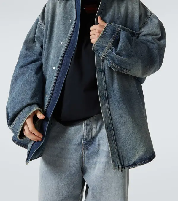 Balenciaga Hooded Denim Overshirt