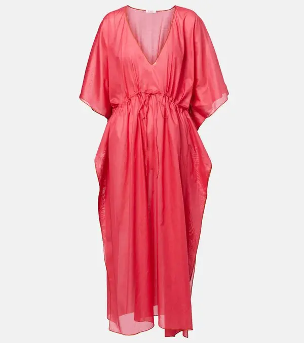 ERES Voilier Cotton Voile Kaftan - Red