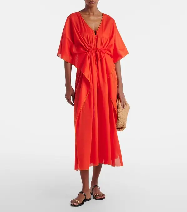 ERES Voilier Cotton Voile Kaftan - Red