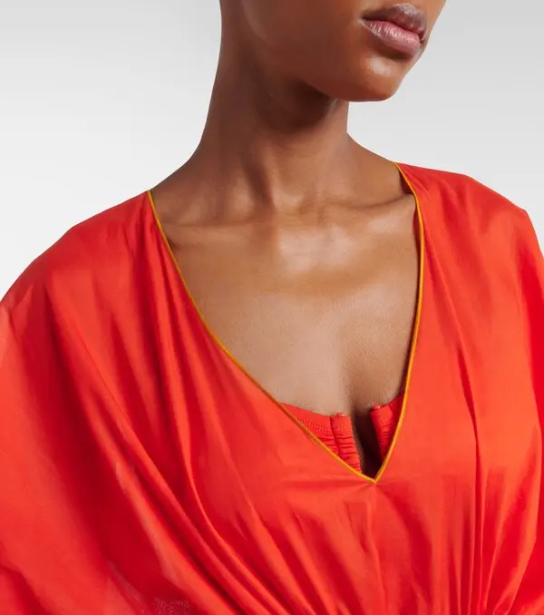 ERES Voilier Cotton Voile Kaftan - Red