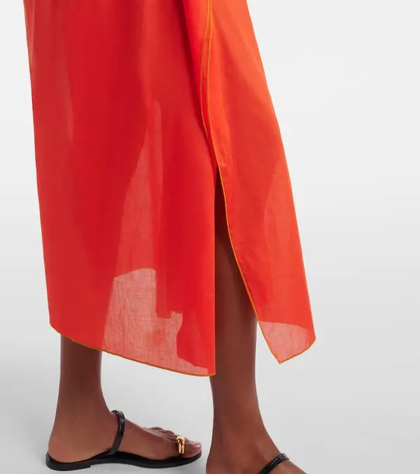 ERES Voilier Cotton Voile Kaftan - Red