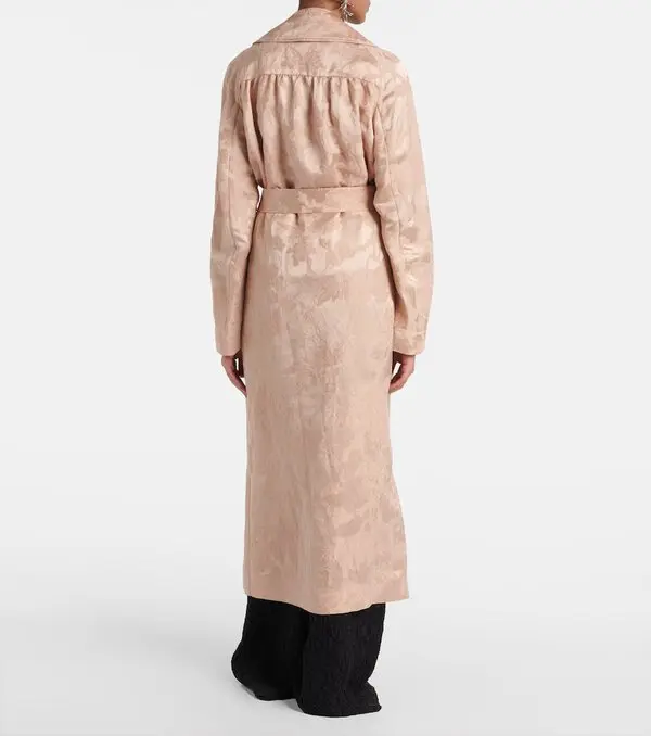 Dries Van Noten Floral Linen-blend Jacquard Coat