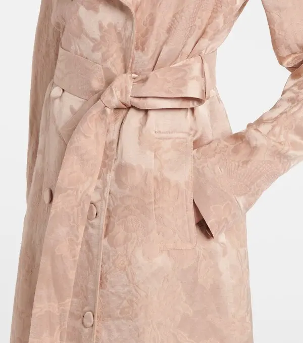 Dries Van Noten Floral Linen-blend Jacquard Coat