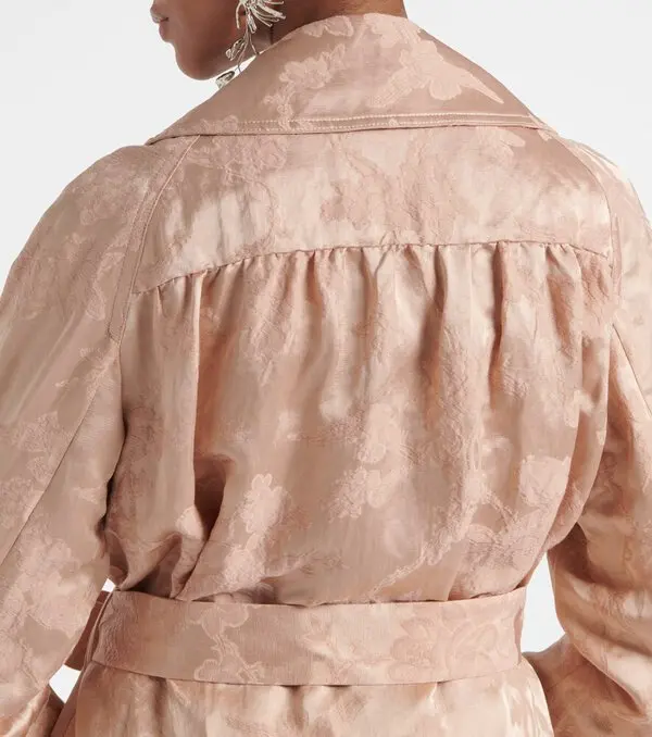 Dries Van Noten Floral Linen-blend Jacquard Coat