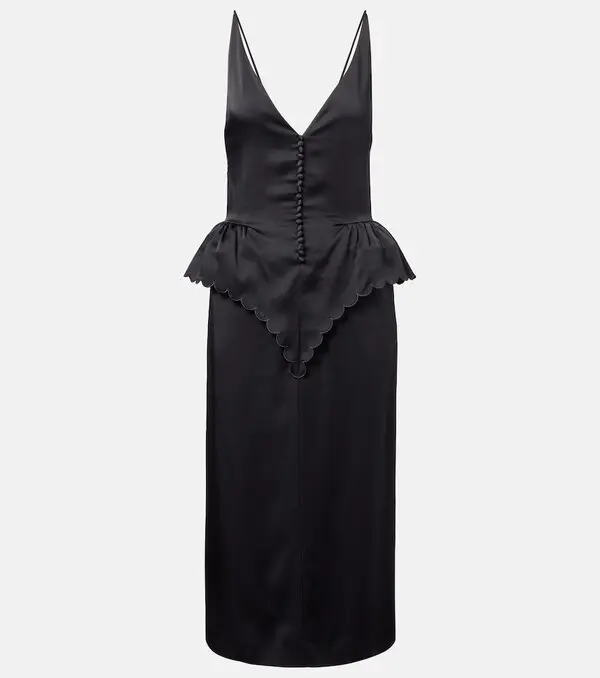 Stella McCartney Open-back Peplum Midi Dress
